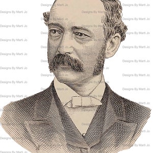 Vintage Men's Portraits | 25 Individual Engravings | 2 Different PNG ...