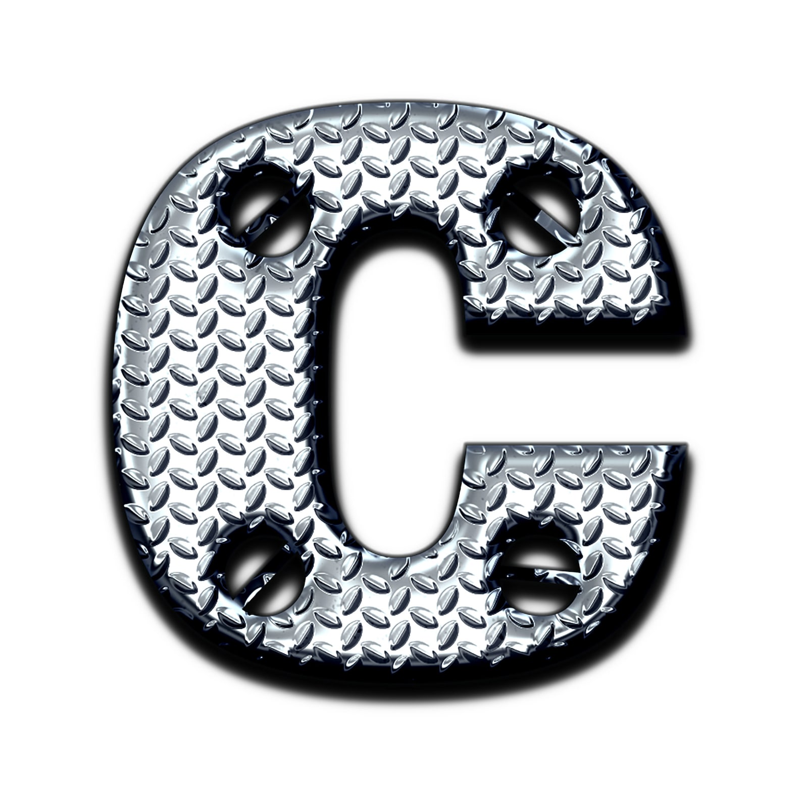 Diamond Plate Letters Digital Clipart Printable Chrome Metal - Etsy