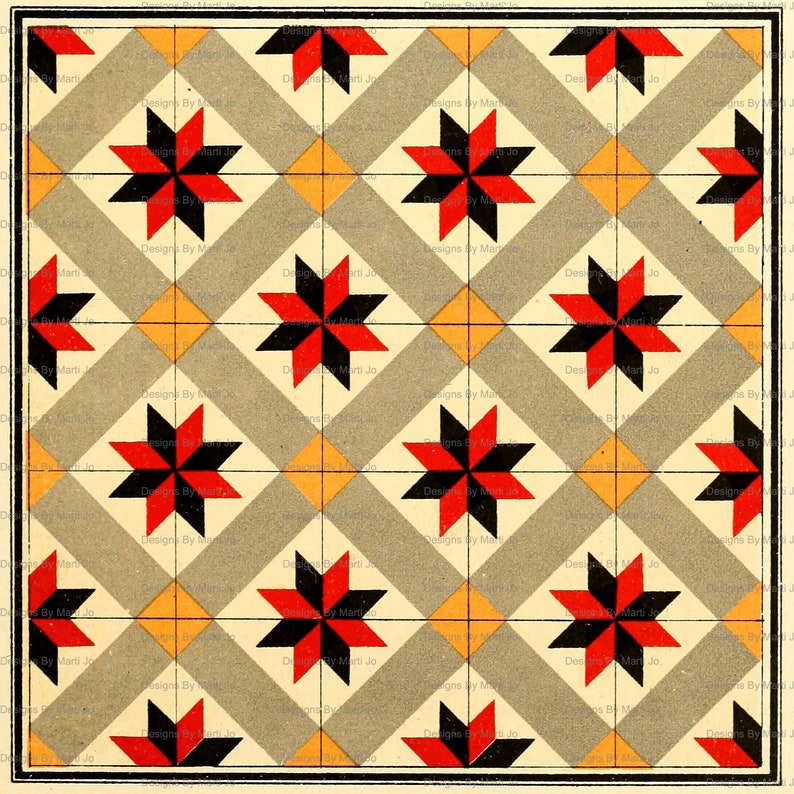 52 Vintage Geometric Tile Patterns - 12 X 12 Inches | Tile Pattern ...