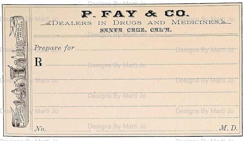 Vintage Pharmacy Prescription Labels 30 Printable Blank | Etsy