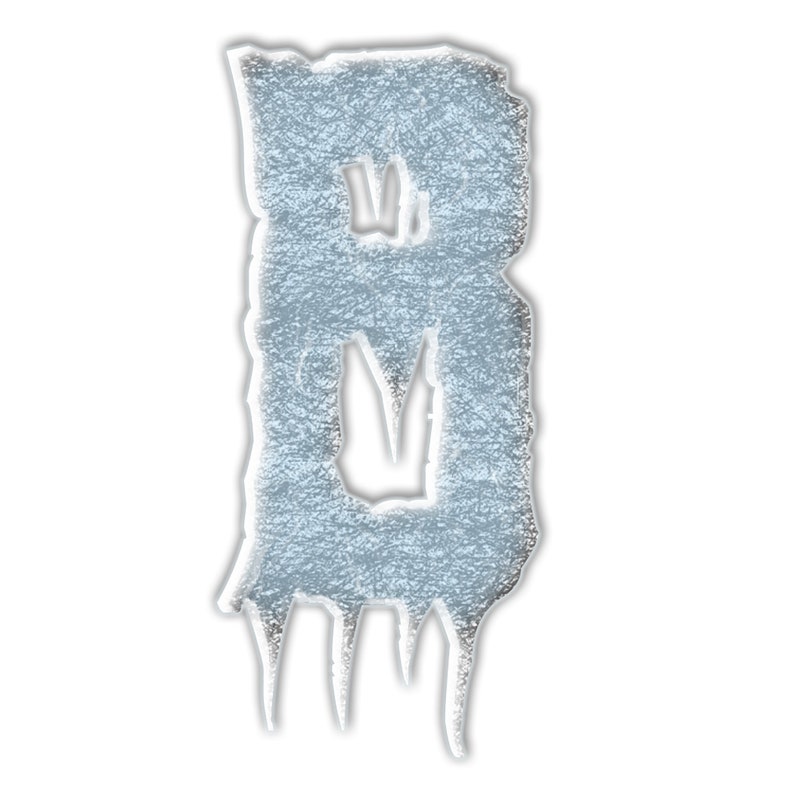 Dripping Ice Letters Digital Clipart Melting Ice Printable - Etsy