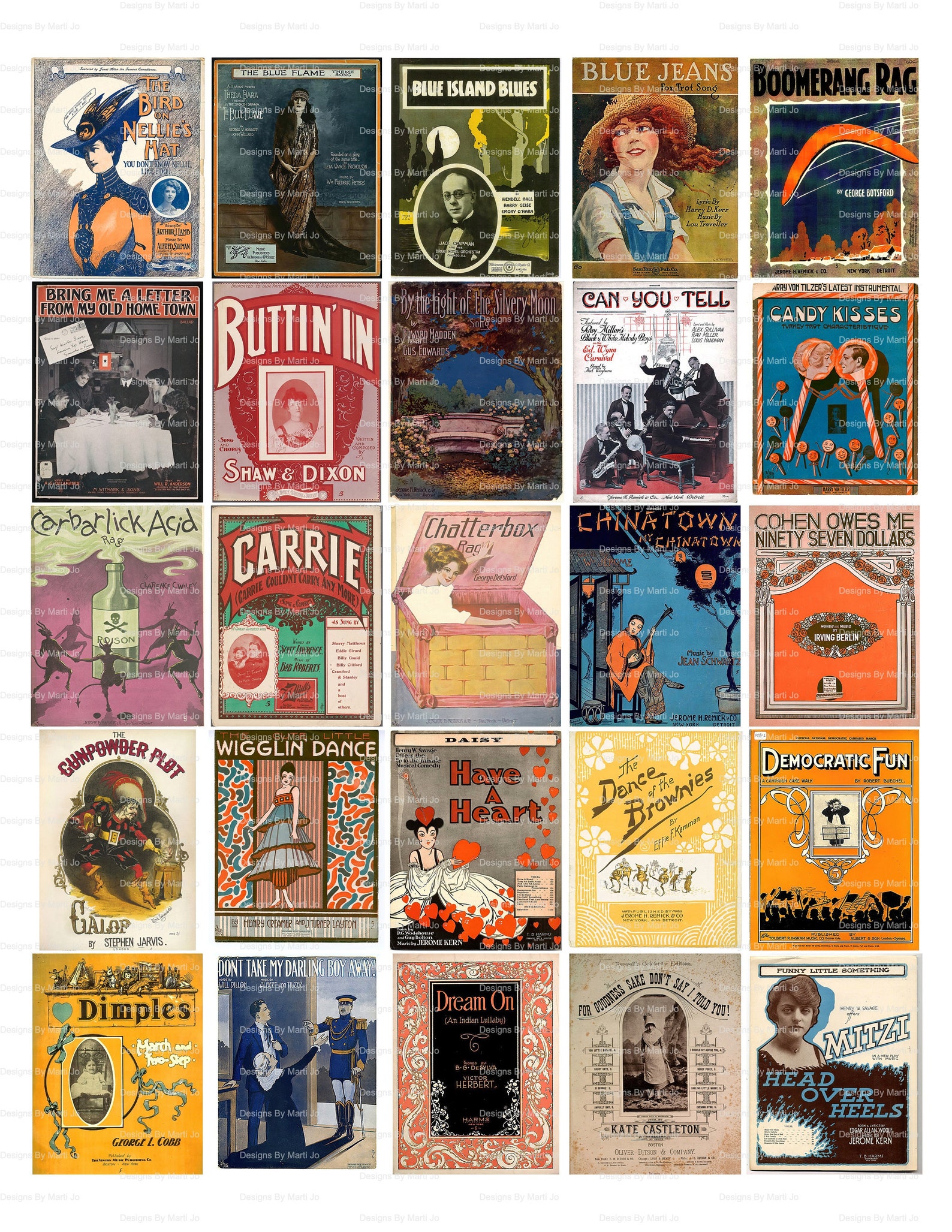 Vintage Sheet Music Cover Art Set 1 100 Vintage Covers 25 - Etsy