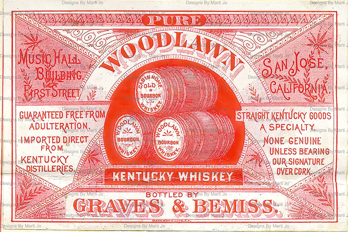 Vintage Whiskey Labels Set 2 | 50 Digital Old Whiskey Labels | BONUS ...