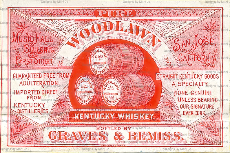 Vintage Whiskey Labels Set 2 | 50 Digital Old Whiskey Labels | BONUS ...
