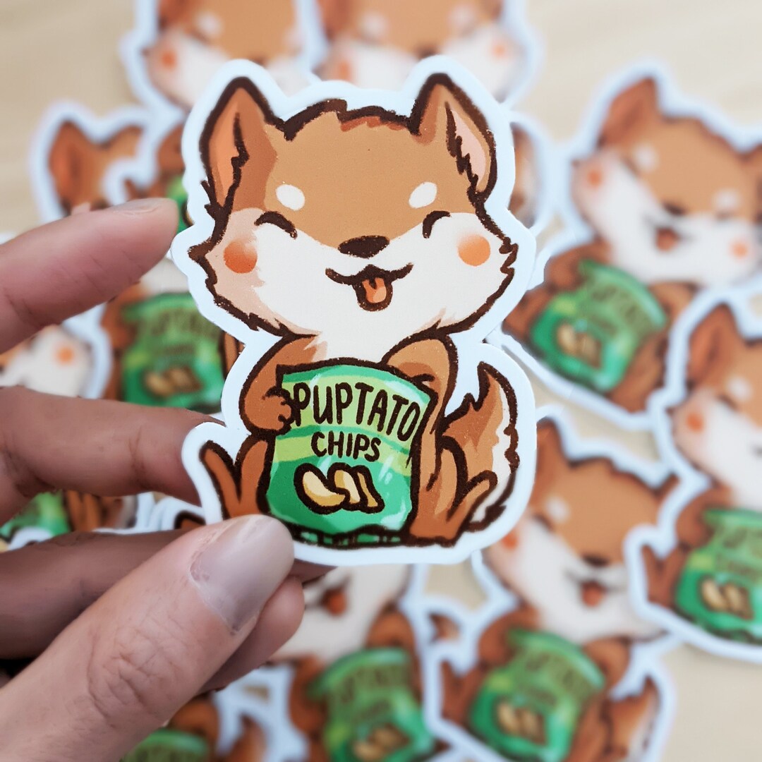 3" Pup-tato Chips Vinyl Sticker - Etsy