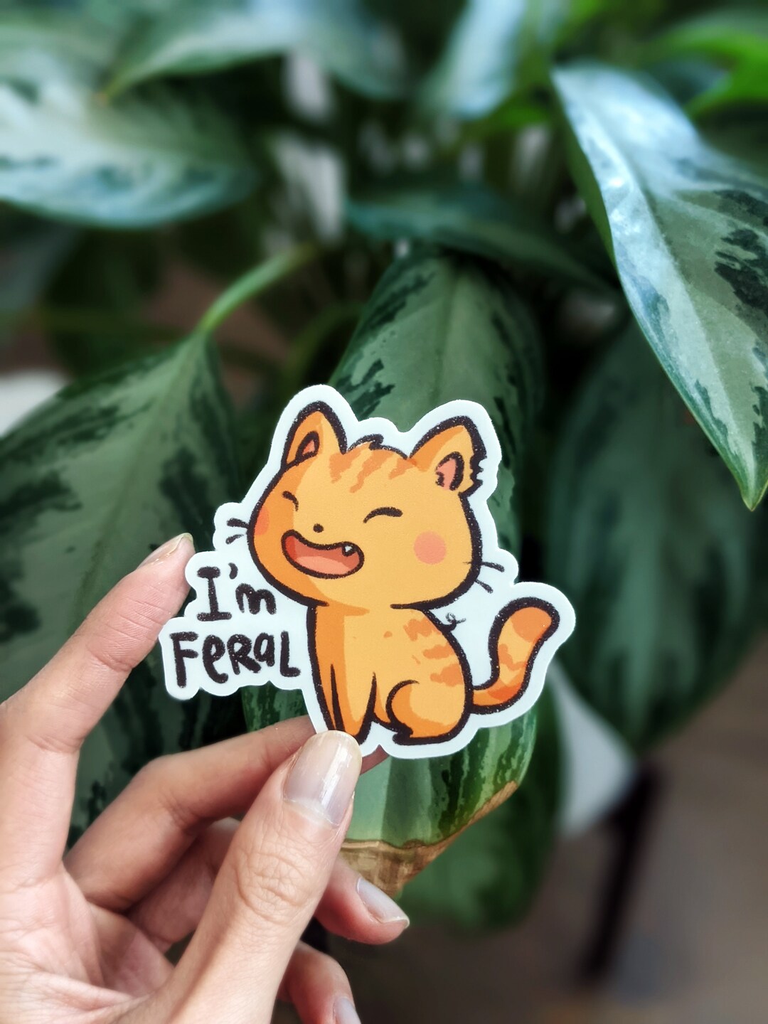 3" Feral Stickers - Etsy