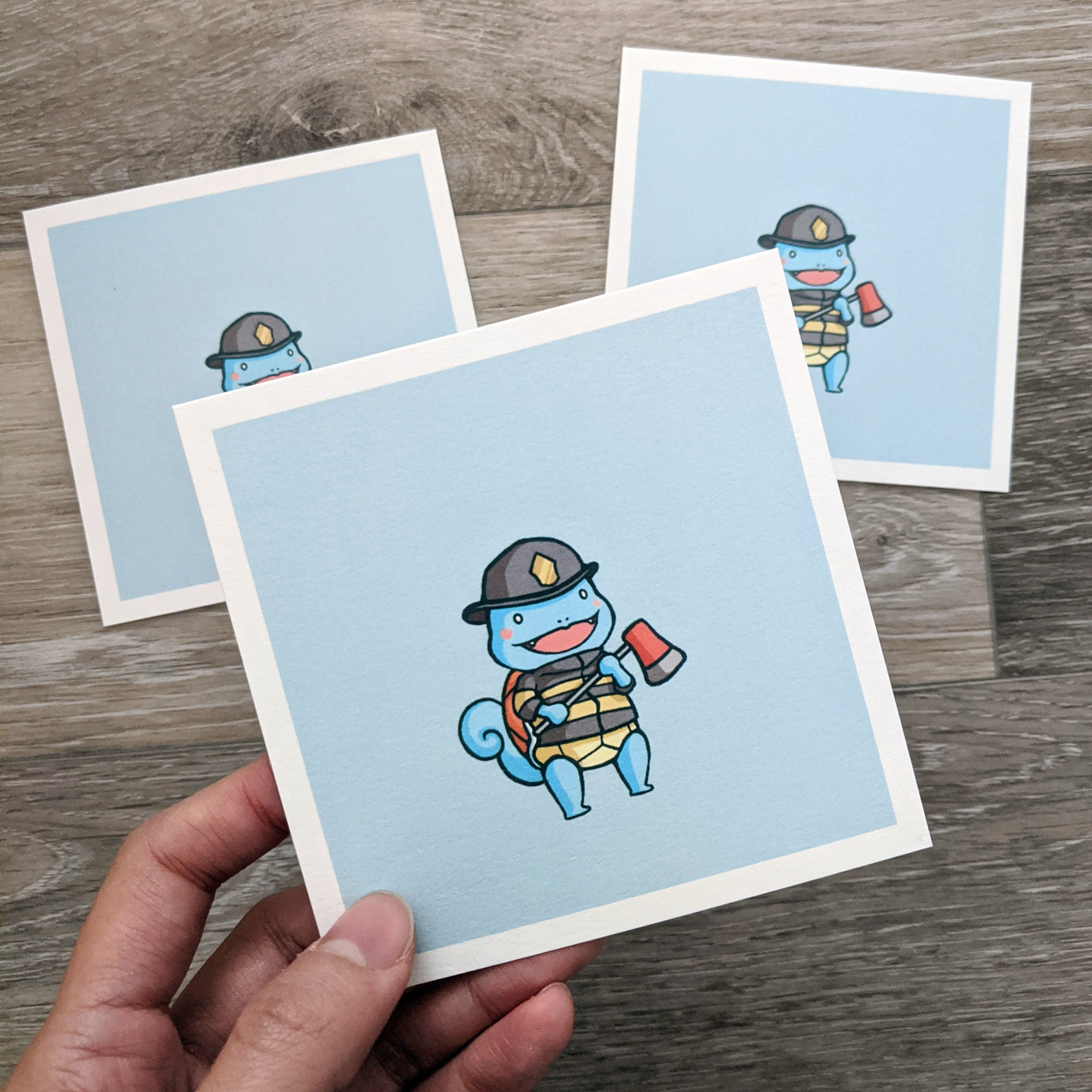 4 X 4 Pokemon at Work Card Prints - Etsy