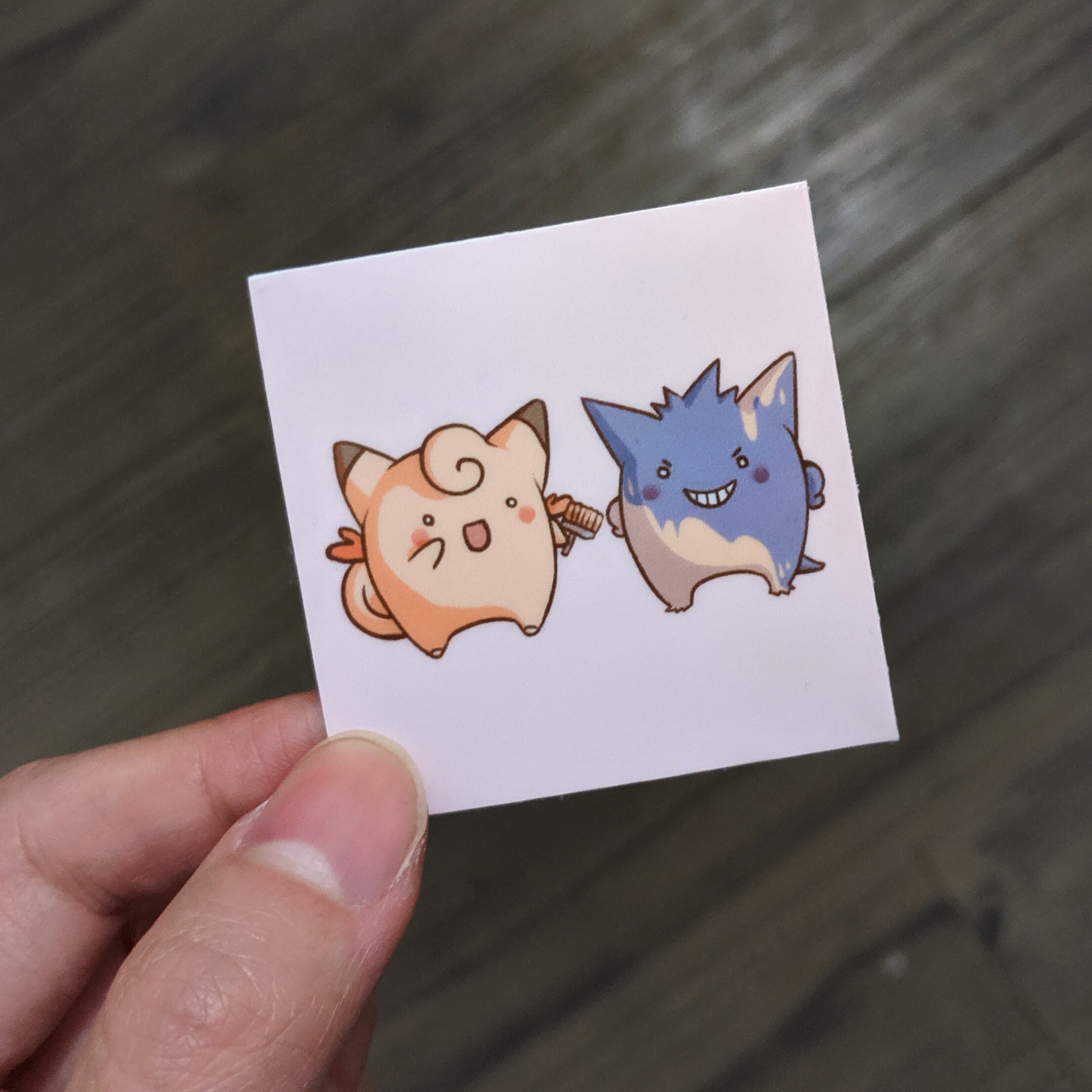 2 Clefable and Gengar Vinyl Sticker Set | Etsy