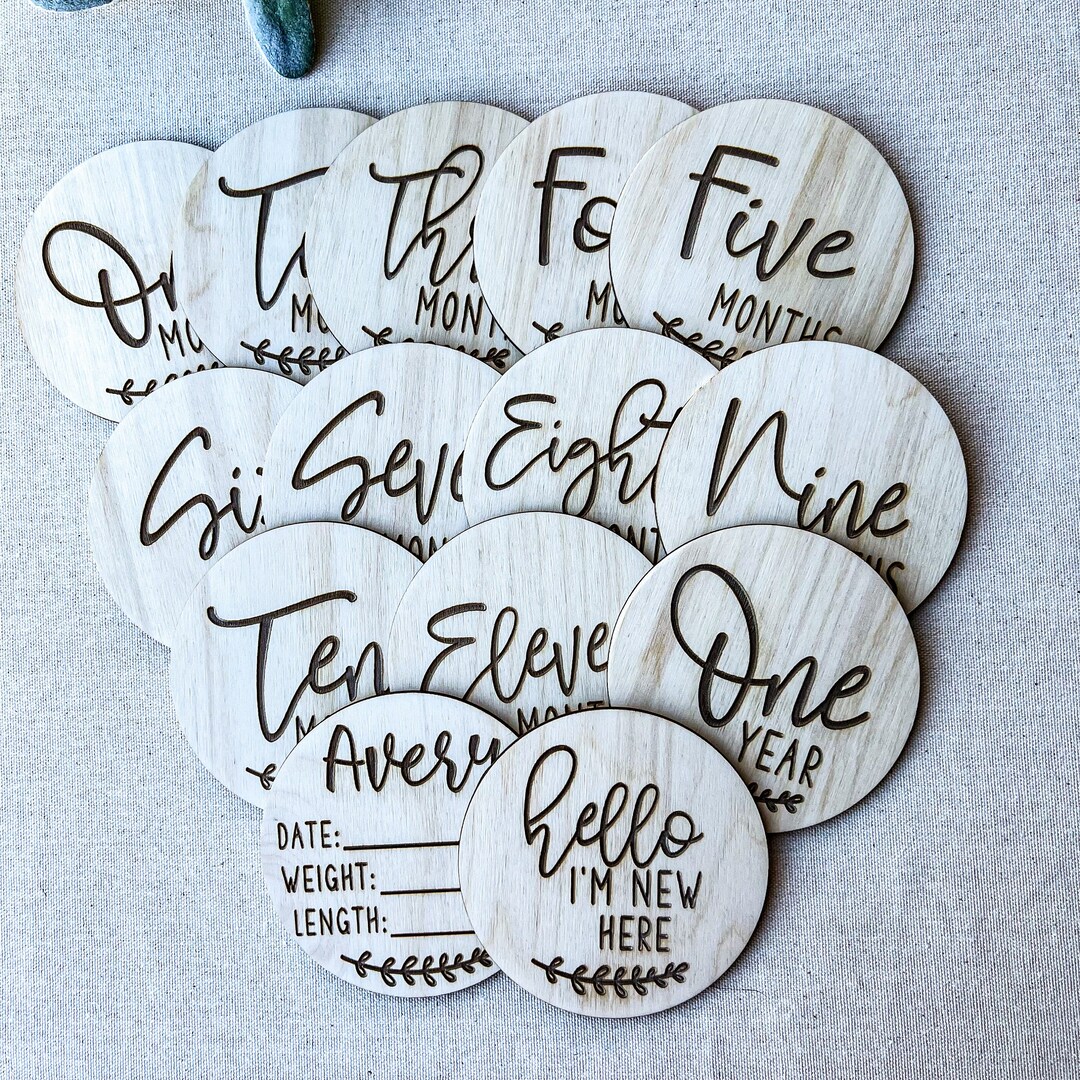 Month to Month Baby Photo Prop Newborn Announcement Baby Shower Gift ...