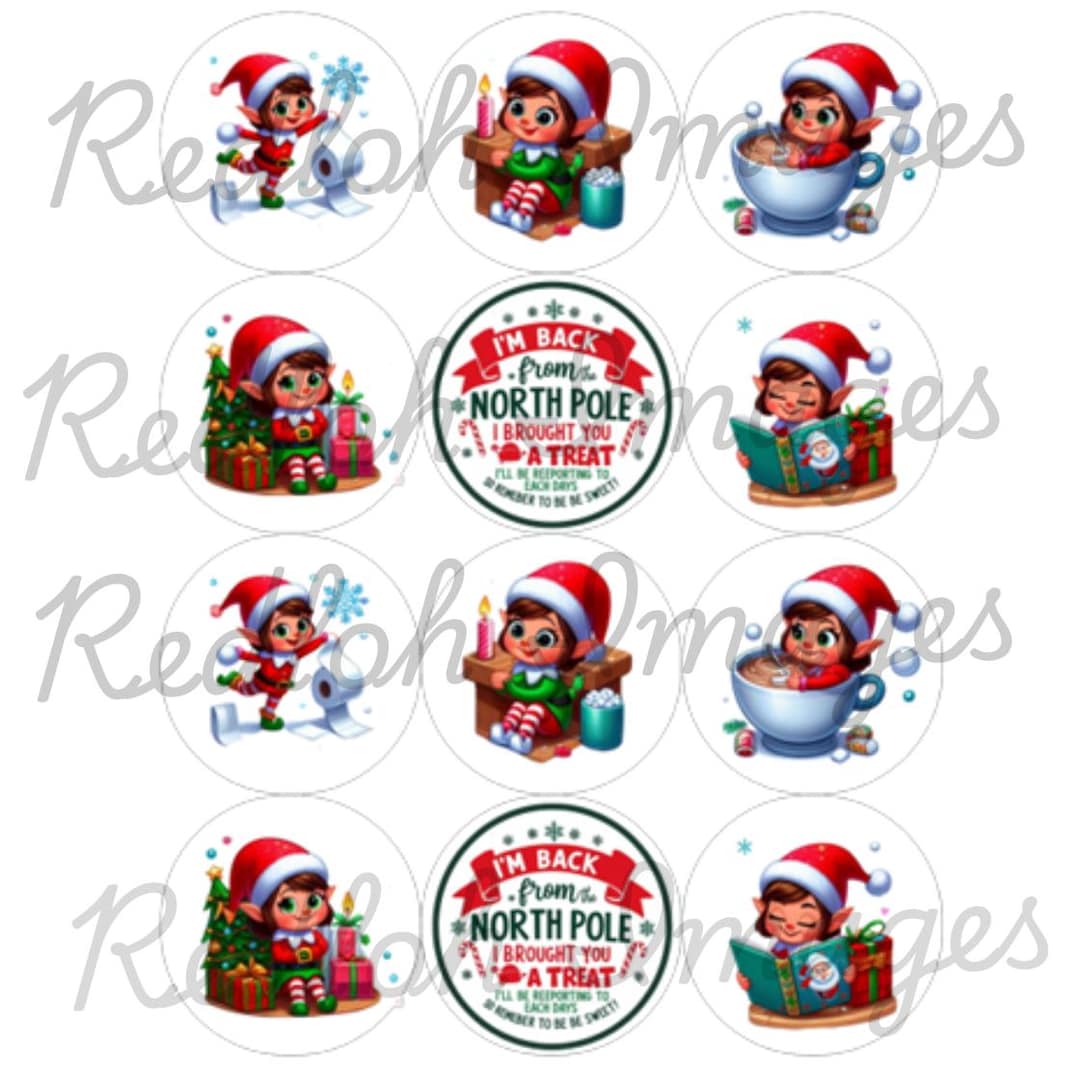 Girl Elf Im Back Treats Elf Image | Pre-cut Edible Images | Multiple ...