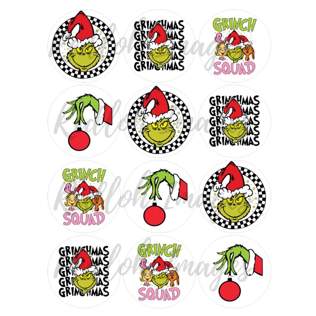 Grinchmas| Grinch Squad | Pre-cut Edible Images | Multiple Sizes For ...