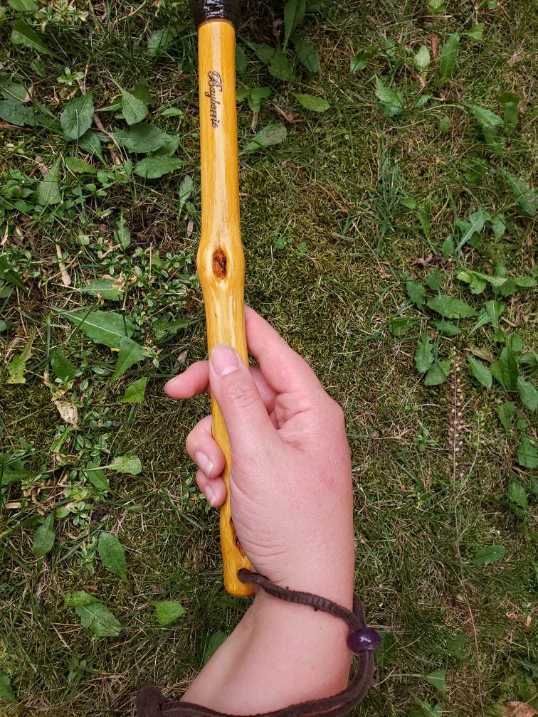 Custom Fly Whisk. Diamond Willow Wooden Handle. Adjustable Leather ...