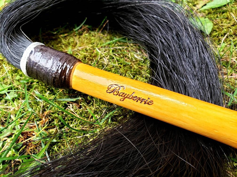 Custom Fly Whisk. Diamond Willow Wooden Handle. Adjustable Leather ...