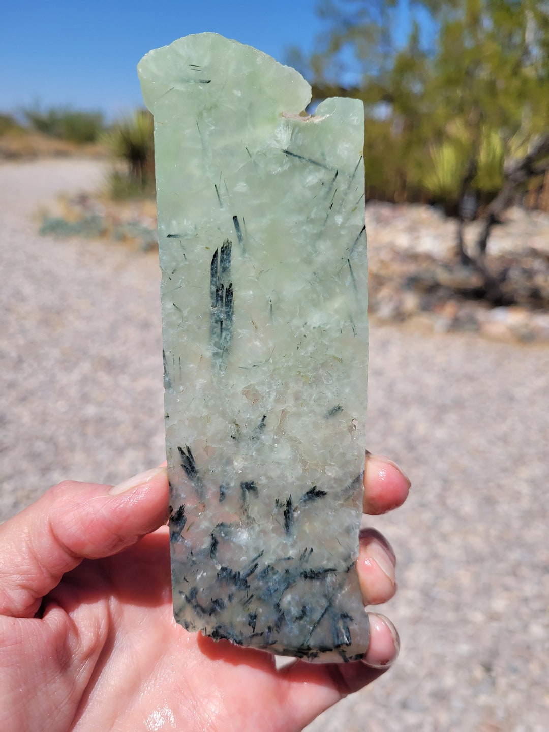 Beautiful Green Prehnite Slab - Etsy