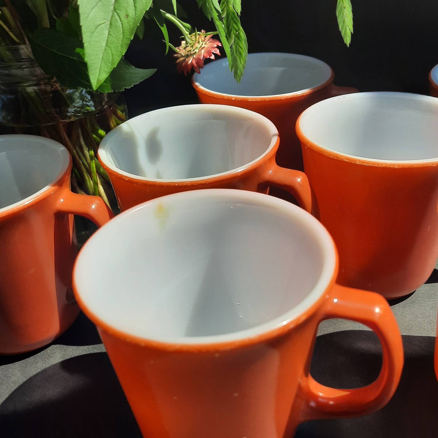 Vintage Corning Ware Pyrex 1410 Mugs Burnt Orange/cinnamon. - Etsy