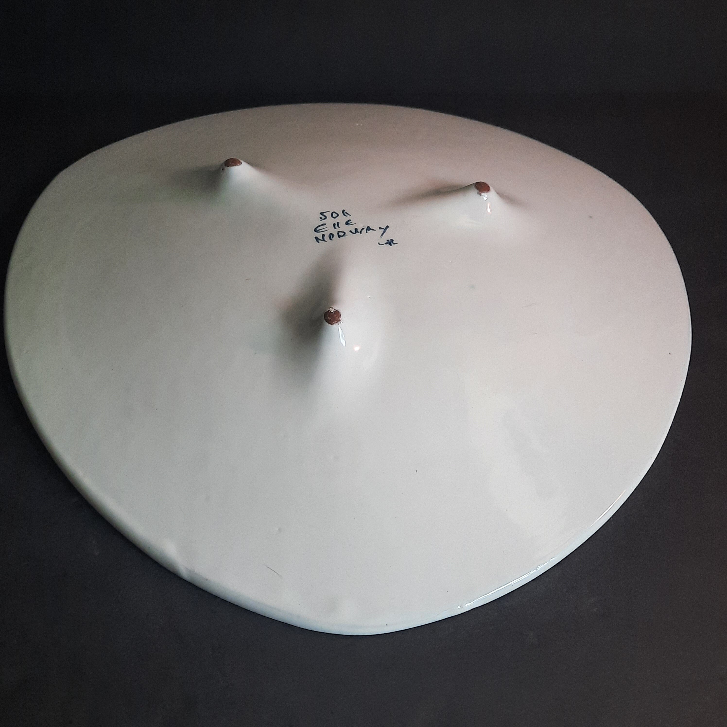 Vintage Large Platter 506 Elle Norway Pottery With Initials CH - Etsy