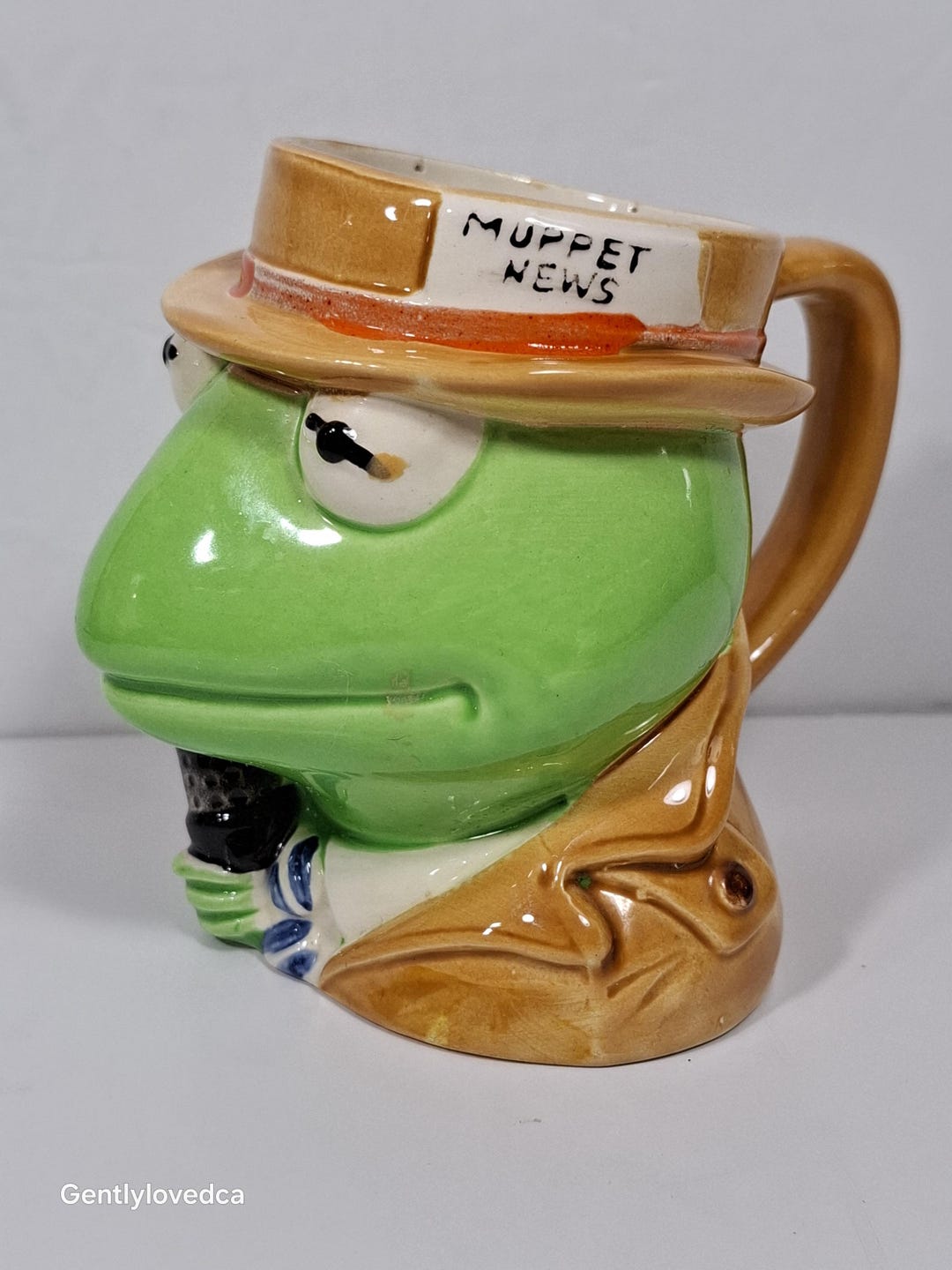 Vintage Sigma the Taste Setter Kermit the Frog Muppet News Reporter Mug ...
