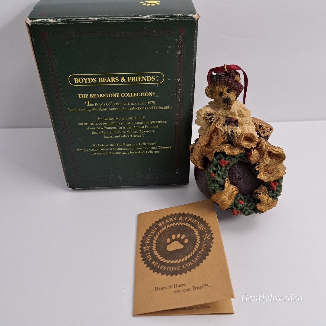 Boyds Bears Resin Edmund, Deck the Halls, Ornament Christmas, the ...