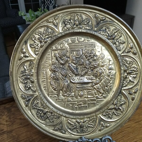 Vintage Brass Hanging Plates