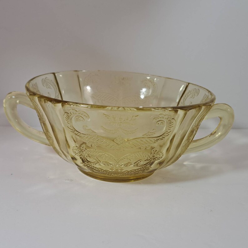Vintage Depression Glass Madrid Pattern Soup Bowl/bouillon - Etsy