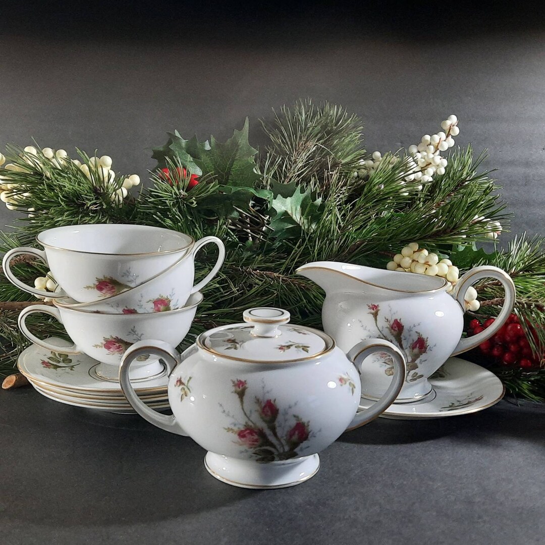 Vintage Rosenthal Winifred V Tea Set: Creamer, Sugar Bowl, Cups ...