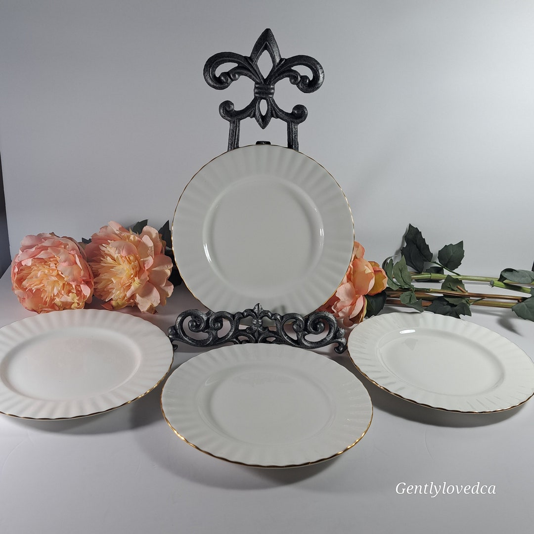 Vintage Royal Albert Bone China Side Plates - Val D'or White Gold, Set ...