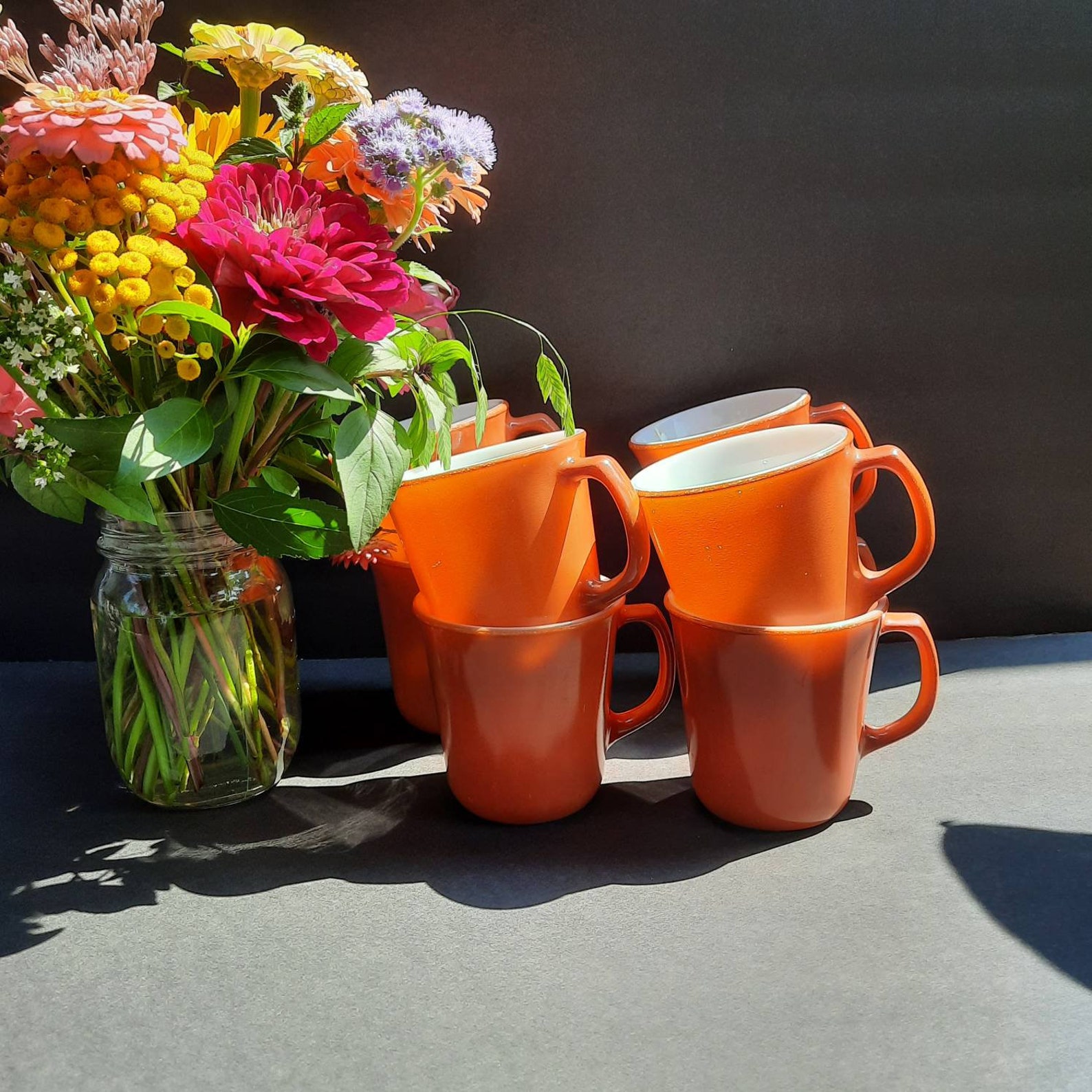 Vintage Pyrex Mug: Corning Ware 1410, Burnt Orange Cinnamon - Etsy