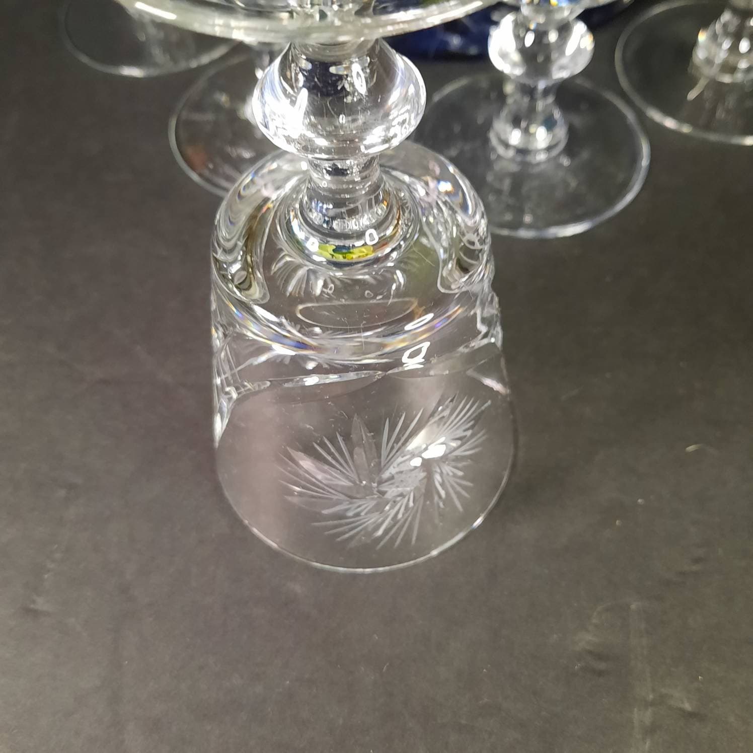 Vintage Pinwheel Lead Crystal Stemware Wine Glasses 6 Pcs | Etsy