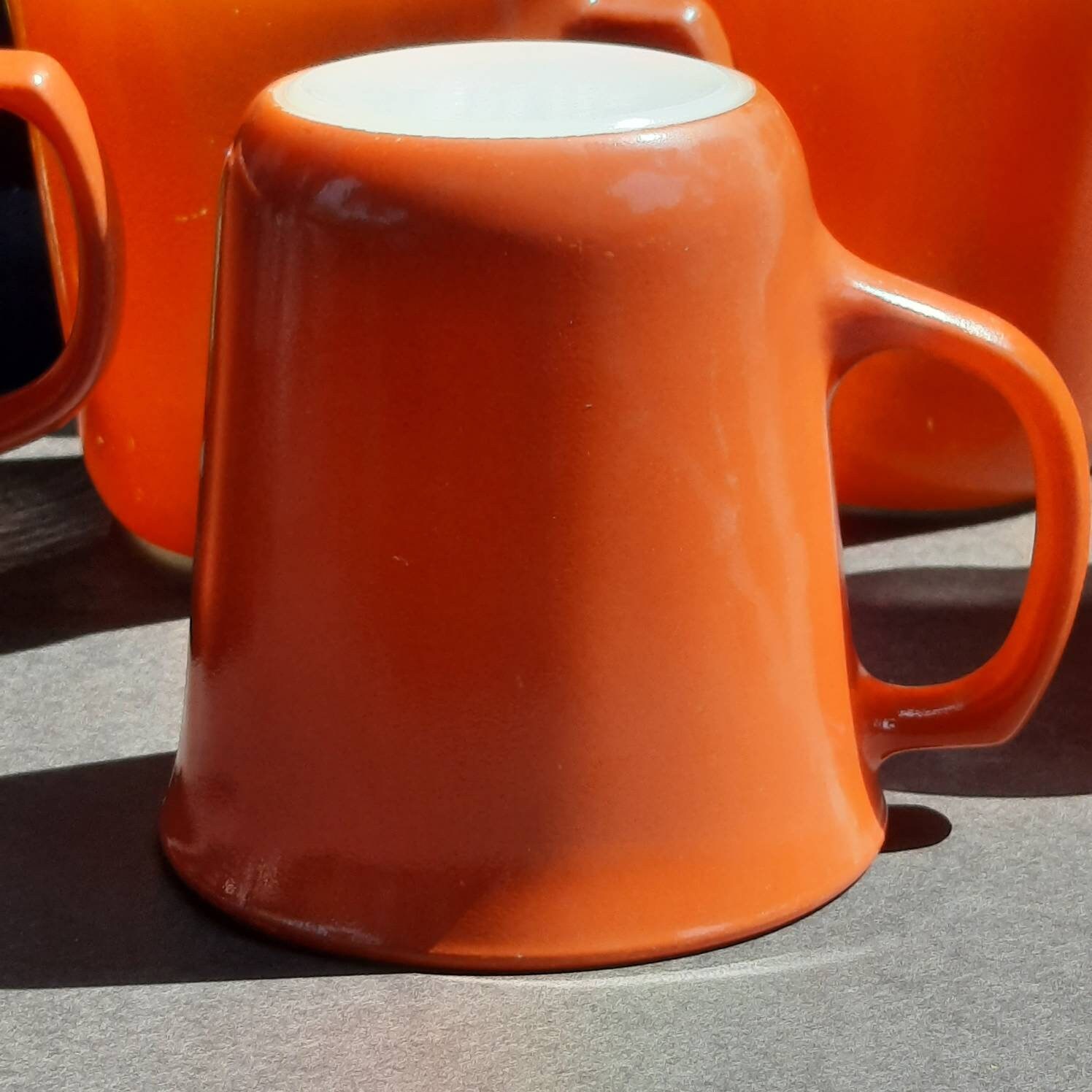 Vintage Corning Ware Pyrex 1410 Mugs Burnt Orange/cinnamon. - Etsy