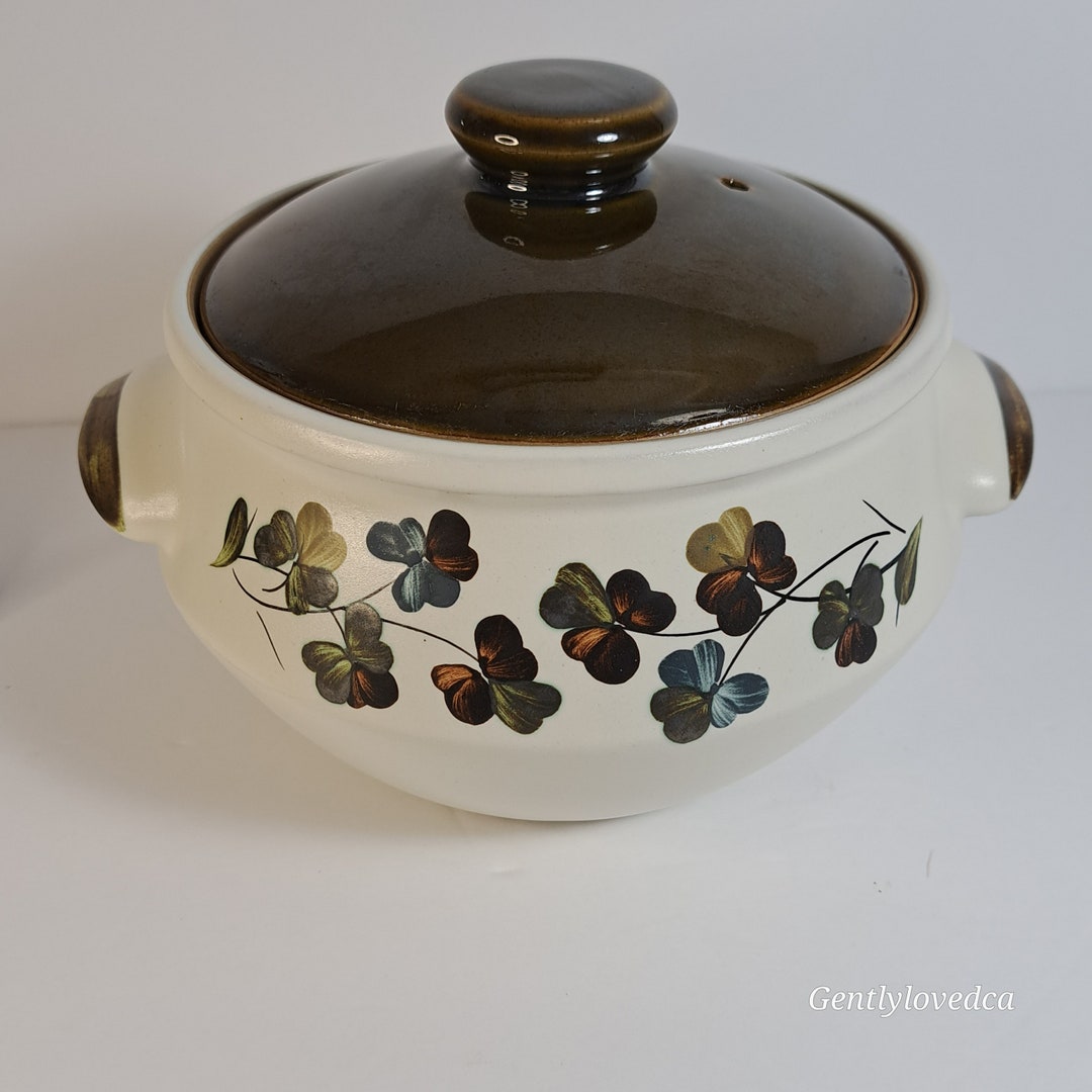 Denby Shamrock Pattern, Ironstone Small Lidded Casserole Dish, Made in ...