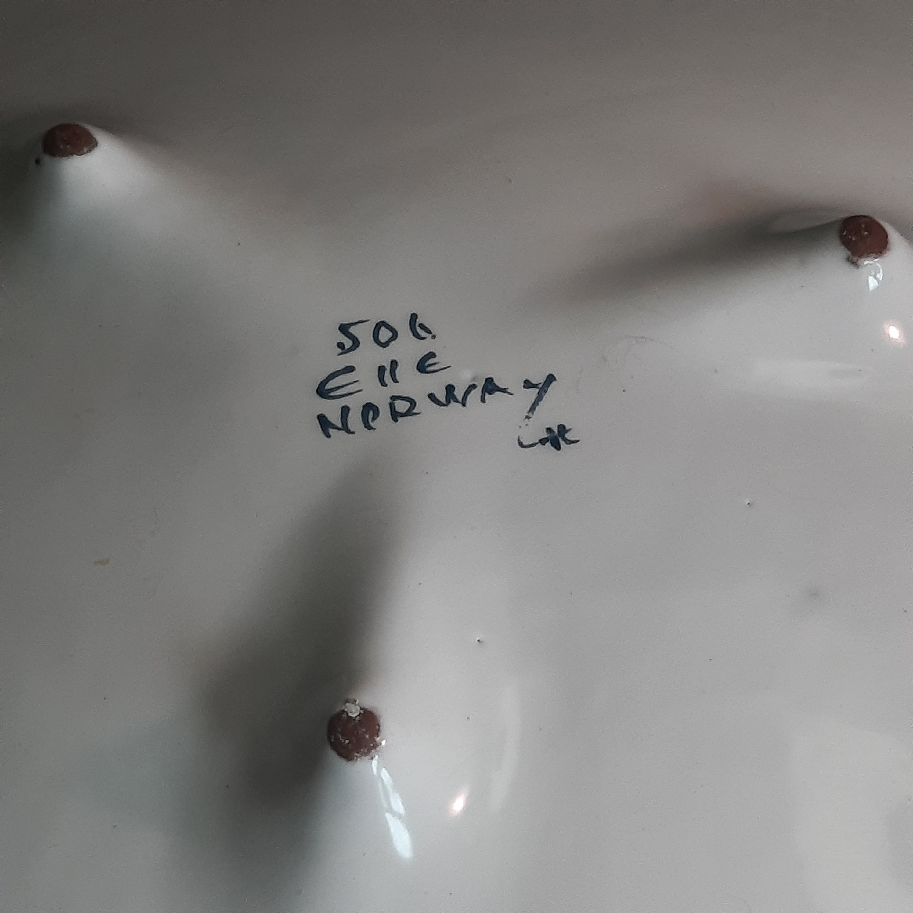 Vintage Large Platter 506 Elle Norway Pottery With Initials CH - Etsy