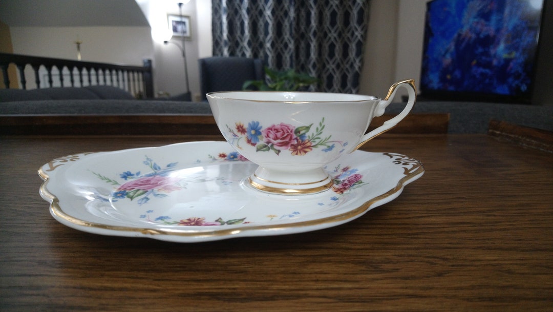 Regency Bone China Teacup and Luncheon Plate, Vintage Teacup, Regency ...
