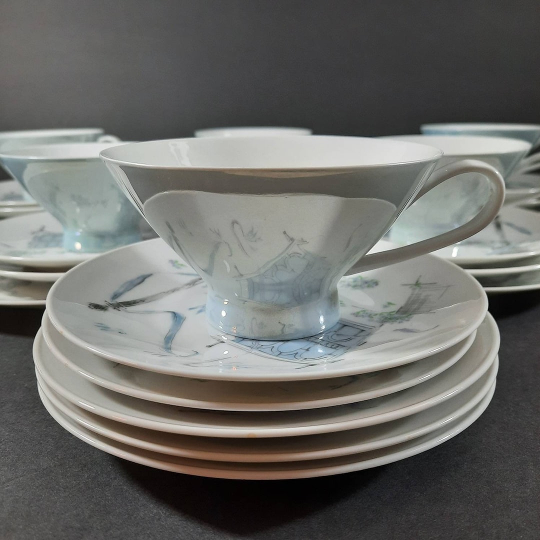 Vintage Rosenthal Blue Lusterware Set: Raymond Loewy Design - Etsy