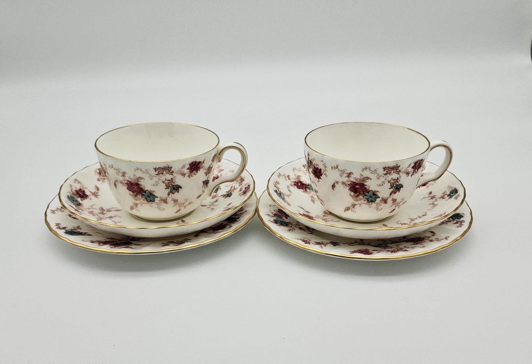 Vintage Minton Ancestral Bone China Cup, Saucer, and Plate Set - Etsy ...