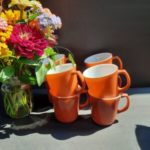 Vintage Corning Ware, Pyrex 1410 Mugs, Burnt Orange/cinnamon. Pyrex ...