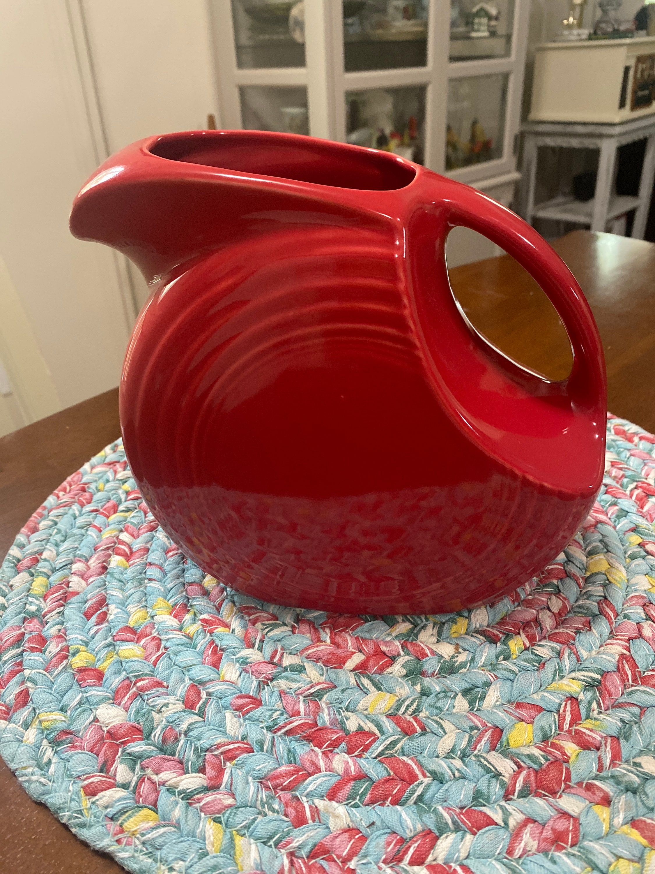 Vintage Fiestaware Pitcher, Persimmon Red - Etsy