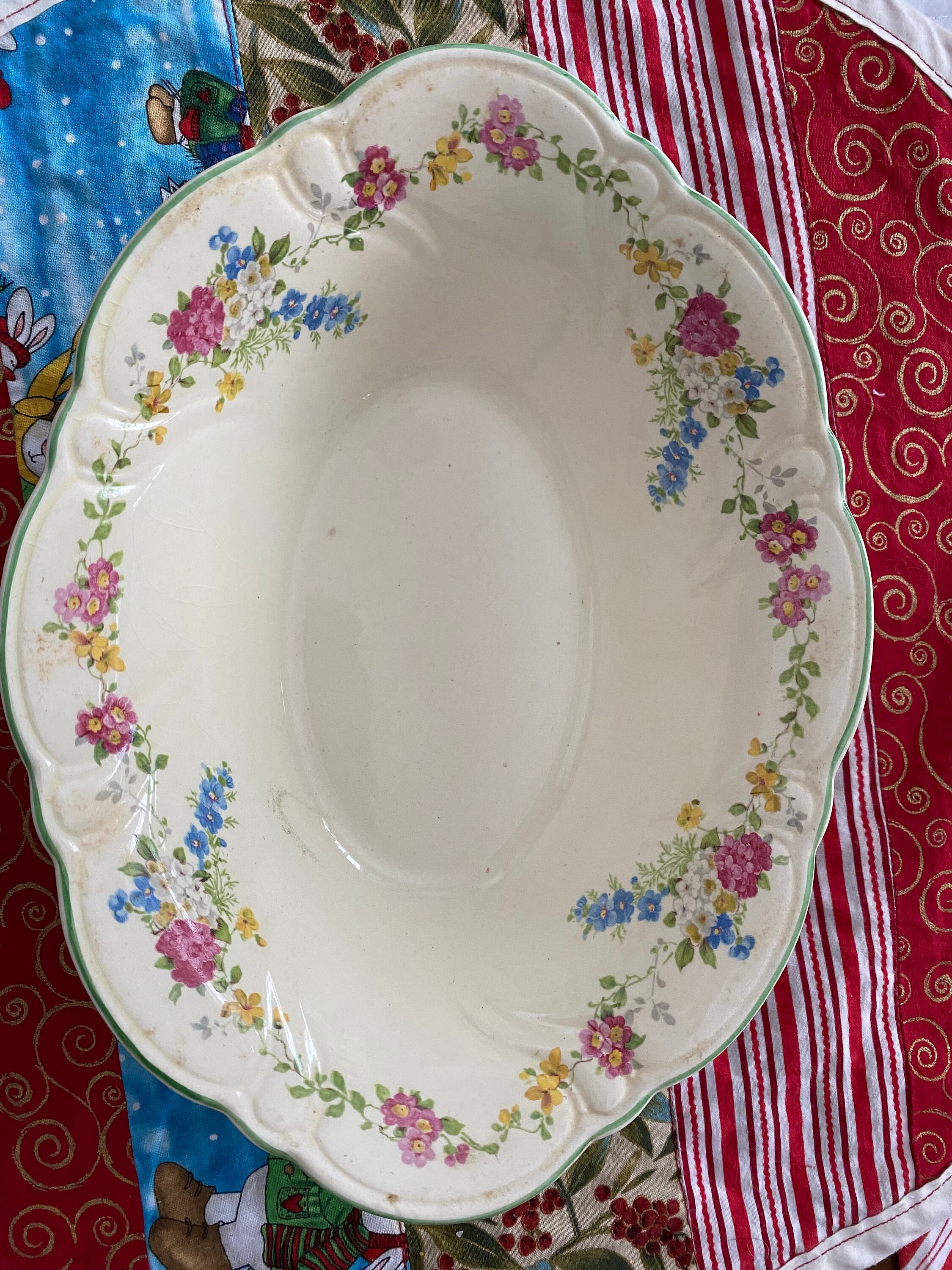 Vintage TST Taylor Smith Taylor Co. China Serving Bowl, Pattern #768-12 ...