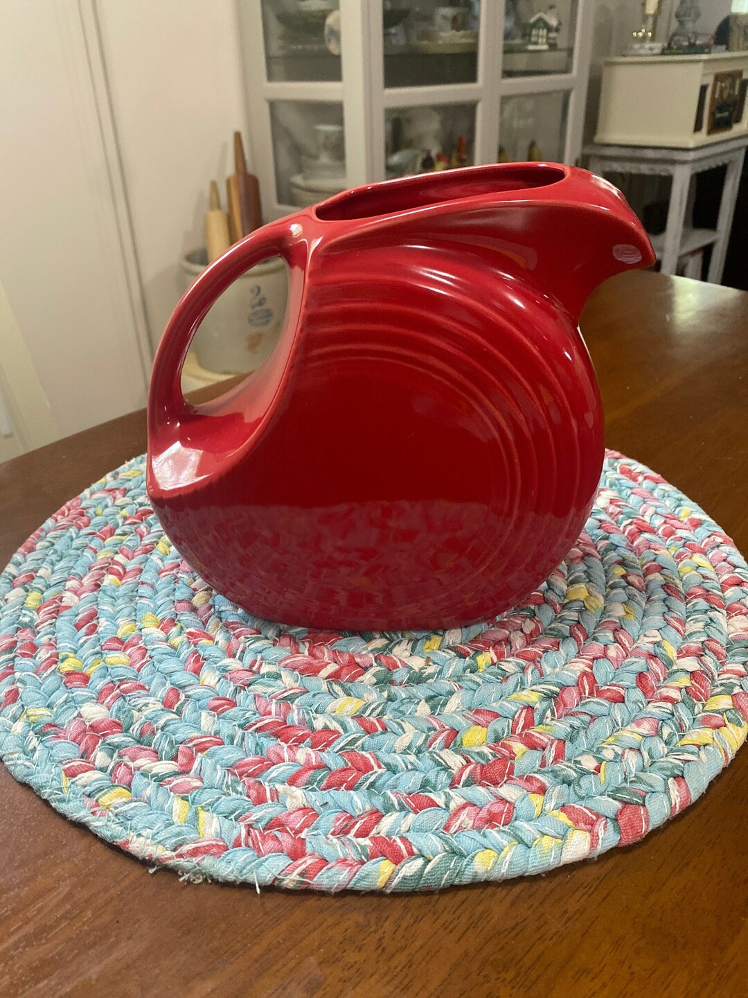 Vintage Fiestaware Pitcher, Persimmon Red - Etsy