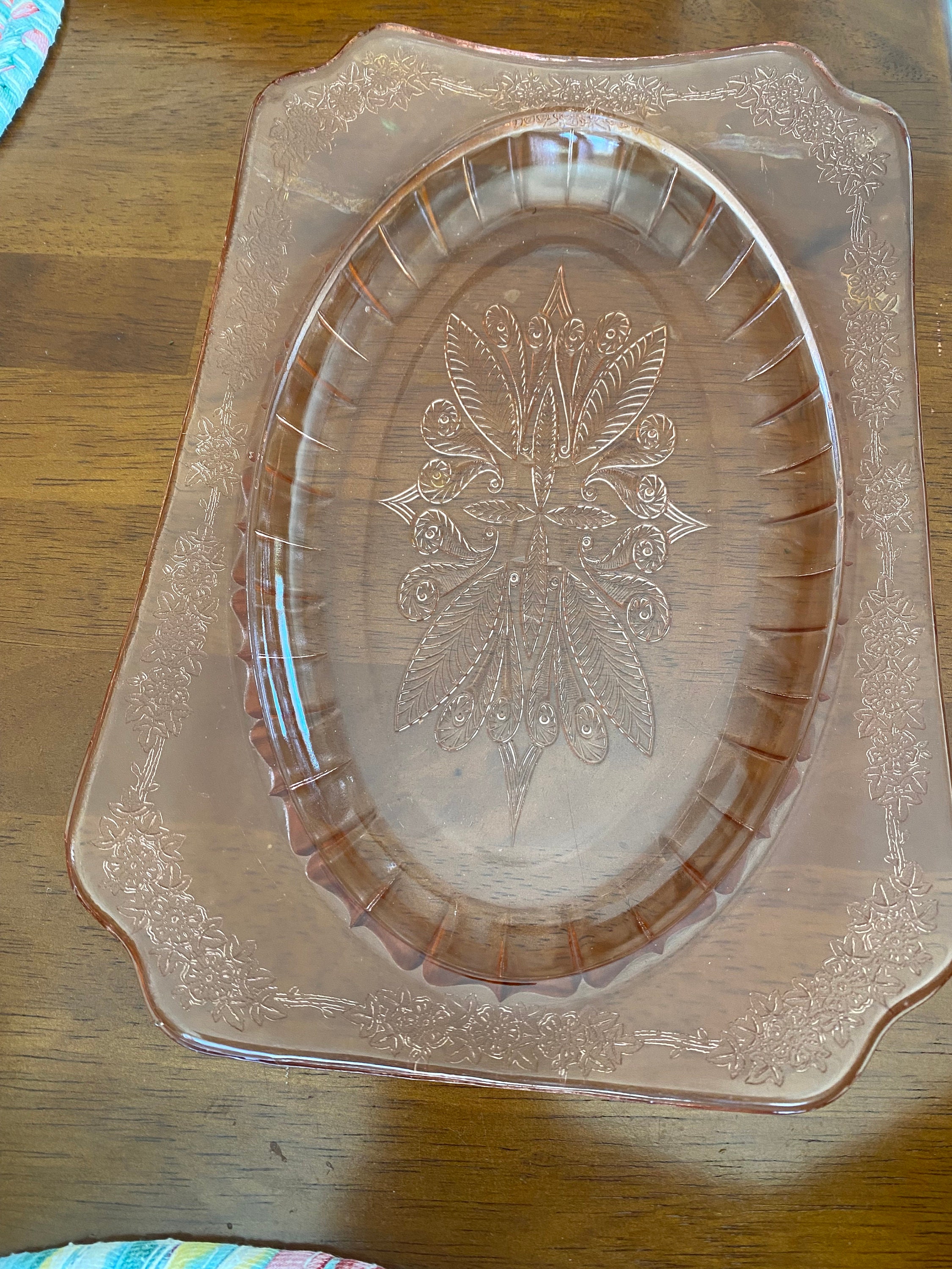 Vintage Pink Jeanette Depression Glass Dish, Adam Pattern - Etsy