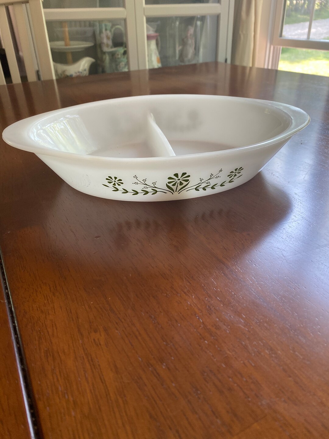 Vintage Glasbake Crazy Daisy Divided Baking Casserole Dish - Etsy
