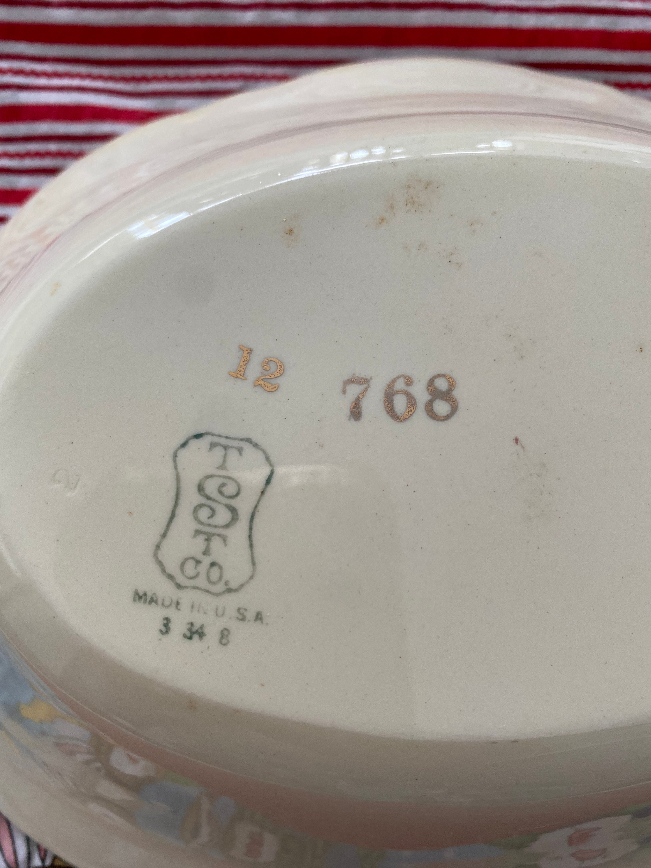 Vintage TST Taylor Smith Taylor Co. China Serving Bowl, Pattern #768-12 ...