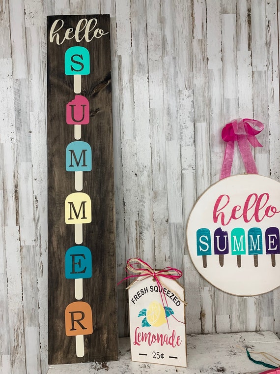 Summer Popsicles Porch Sign Stencil | Etsy