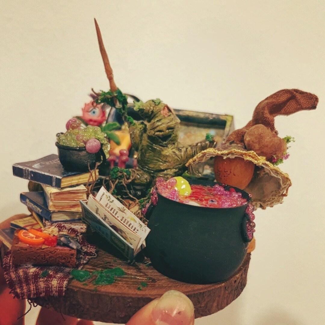Witchy Miniature Trunk Scene Diorama - Etsy