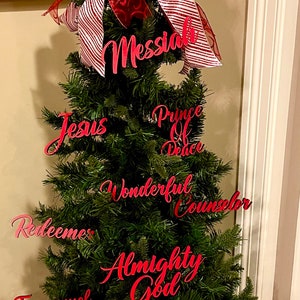 Messiah, Redeemer Everlasting Father: Christmas Ornaments Names of ...