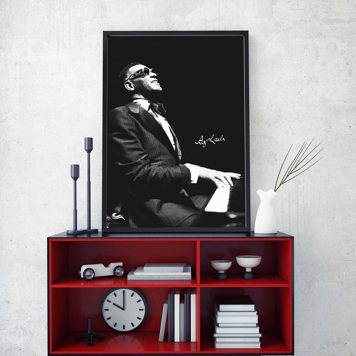Ray Charles Art Print With Signature Father of Soul Music Poster ...