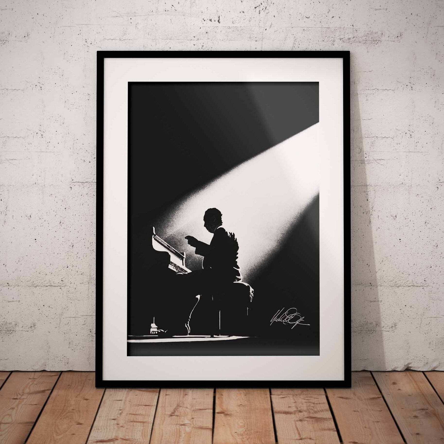 Duke Ellington Art Print With Signature Jazz Music Poster Pianist Wall ...