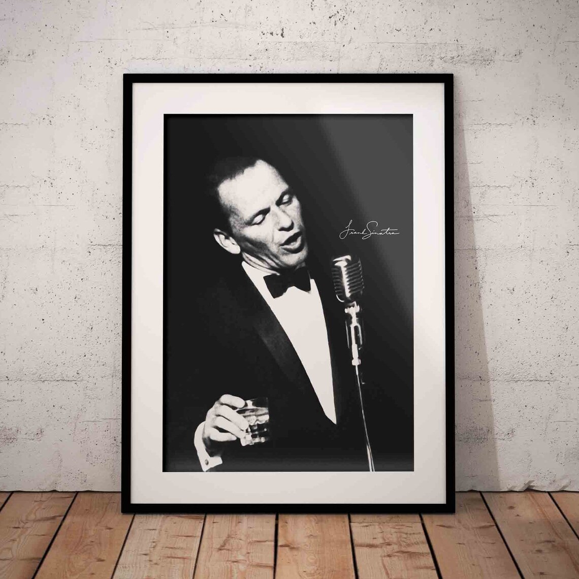 Frank Sinatra Art Print With Signature Ol' Blue Eyes Poster Music Wall ...