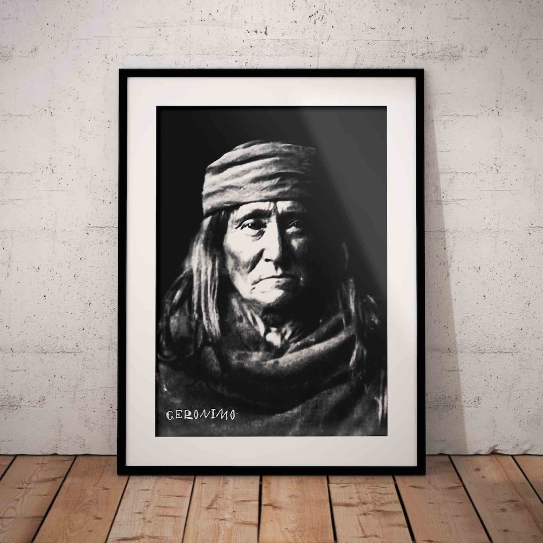 Geronimo Art Print With Signature - Apache Poster - Military Leader ...