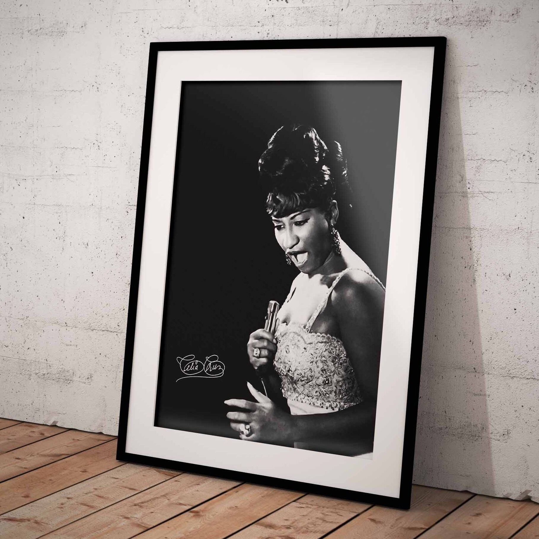 Celia Cruz Poster With Signature Latin Music Art Print Guarachas Wall ...
