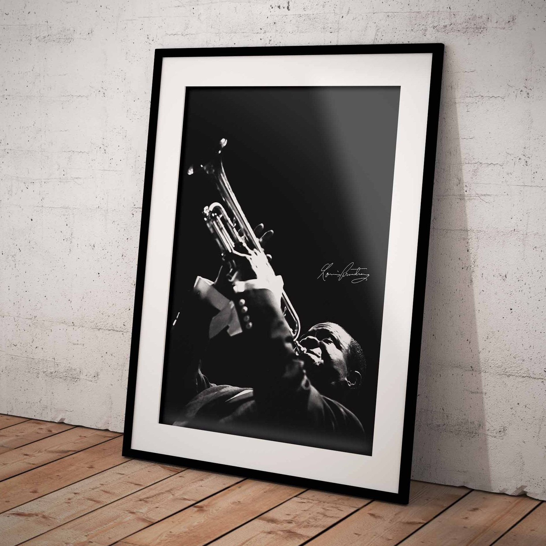 Louis Armstrong Art Print With Signature Jazz Music Poster - Etsy
